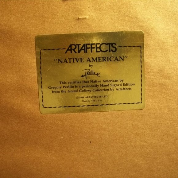 GREGORY PERILLO | Art | Gregory Perillo Native American Sign Lithograph ...